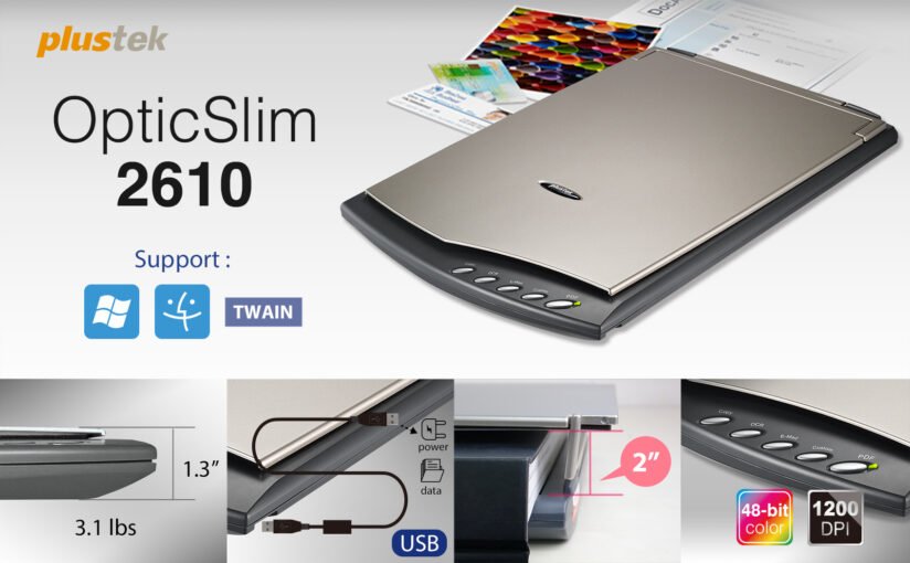 تحميل تعريف سكانر Plustek OpticSlim 2610 Scanner Driver & Software ...